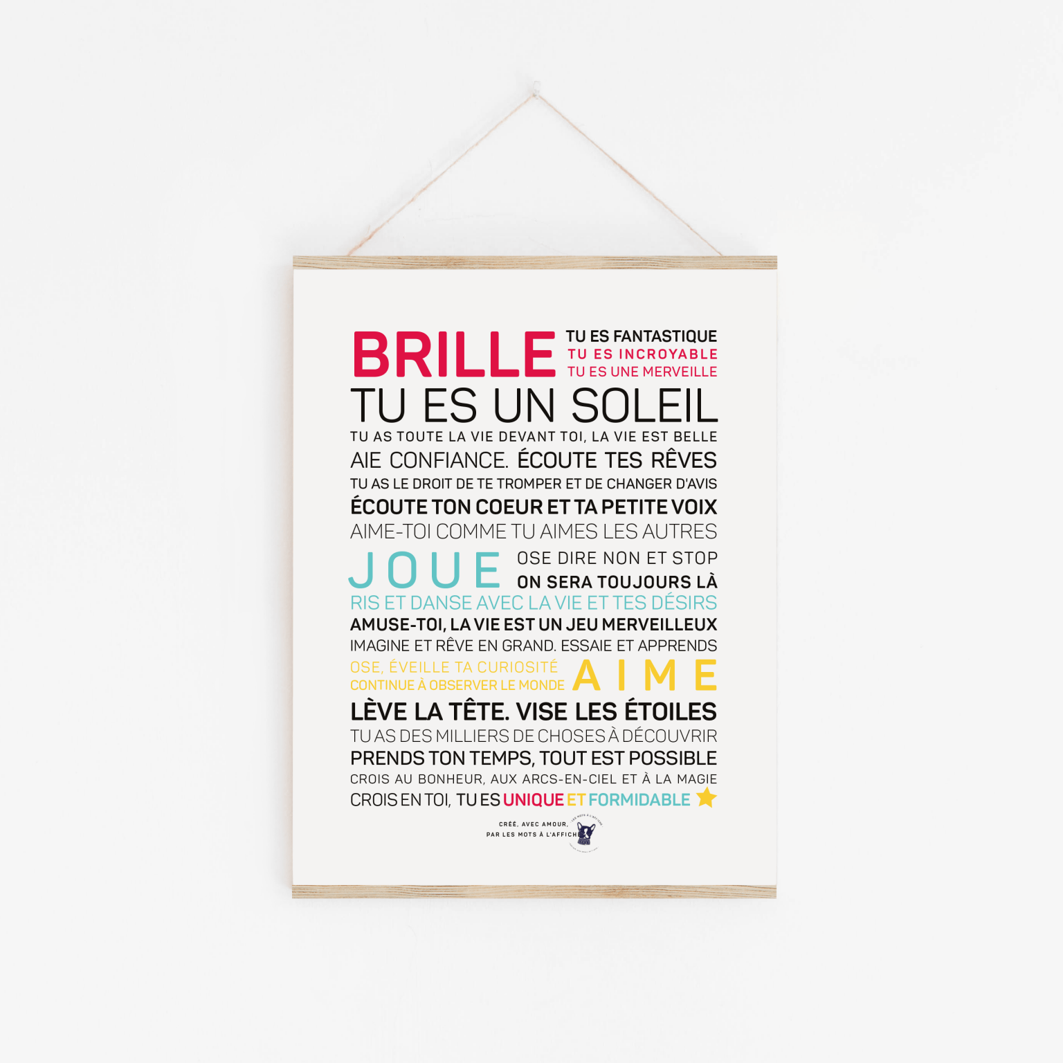 Affiche Merci (pour dire merci) - Les mots à l'affiche