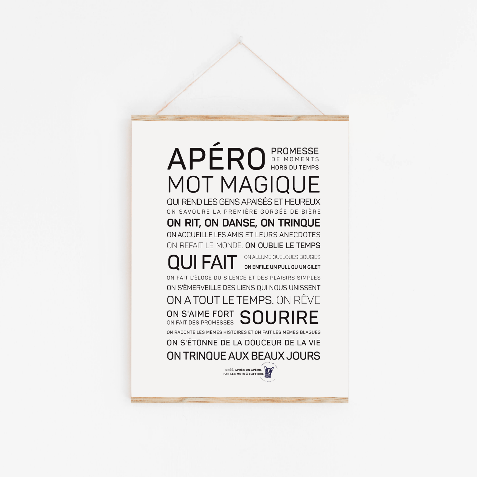 Affiche Apéro, mot magique - Les mots à l'affiche