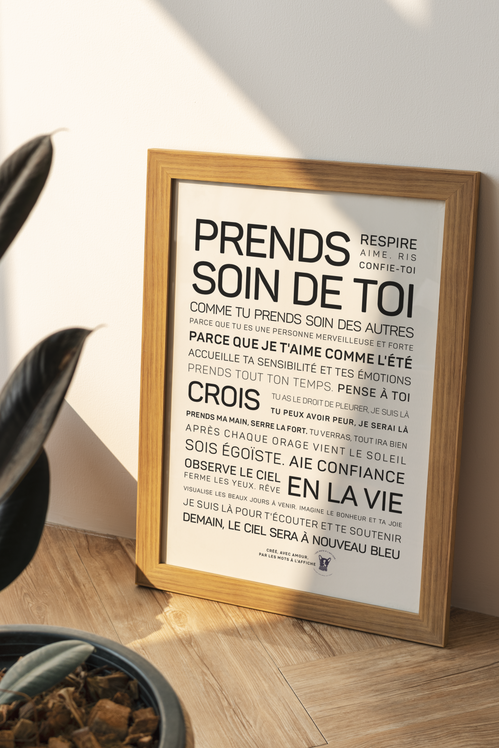 Affiche Prendre soin de soi - Les mots à l'affiche
