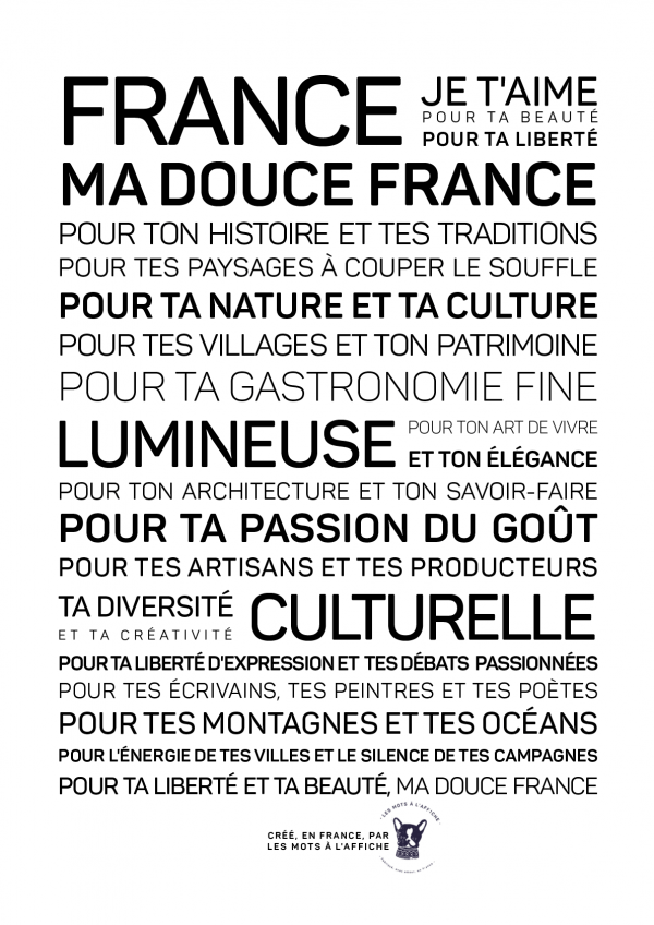 Affiche France - Les mots à l'affiche