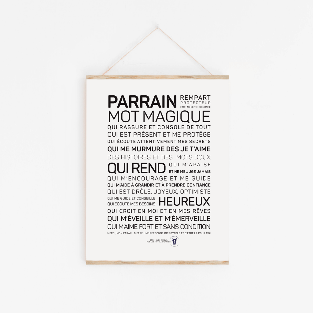 Affiche Parrain - Les mots à l'affiche