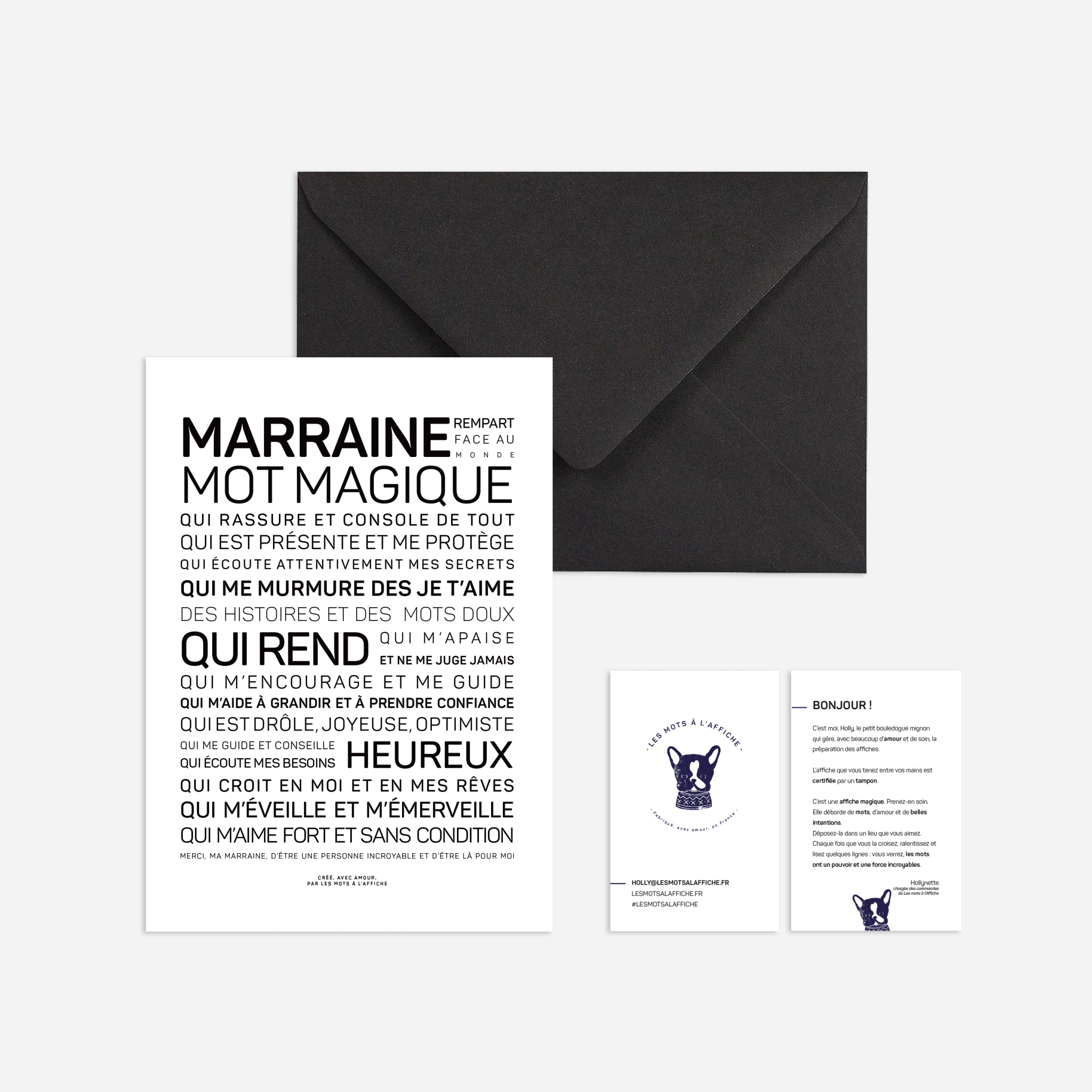 Affiche Marraine - Les mots à l'affiche