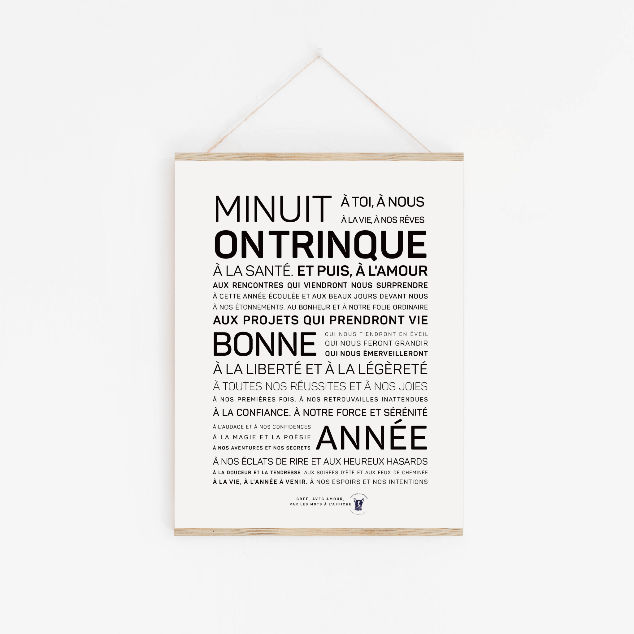 Affiche Midi, on trinque - Les mots à l'affiche