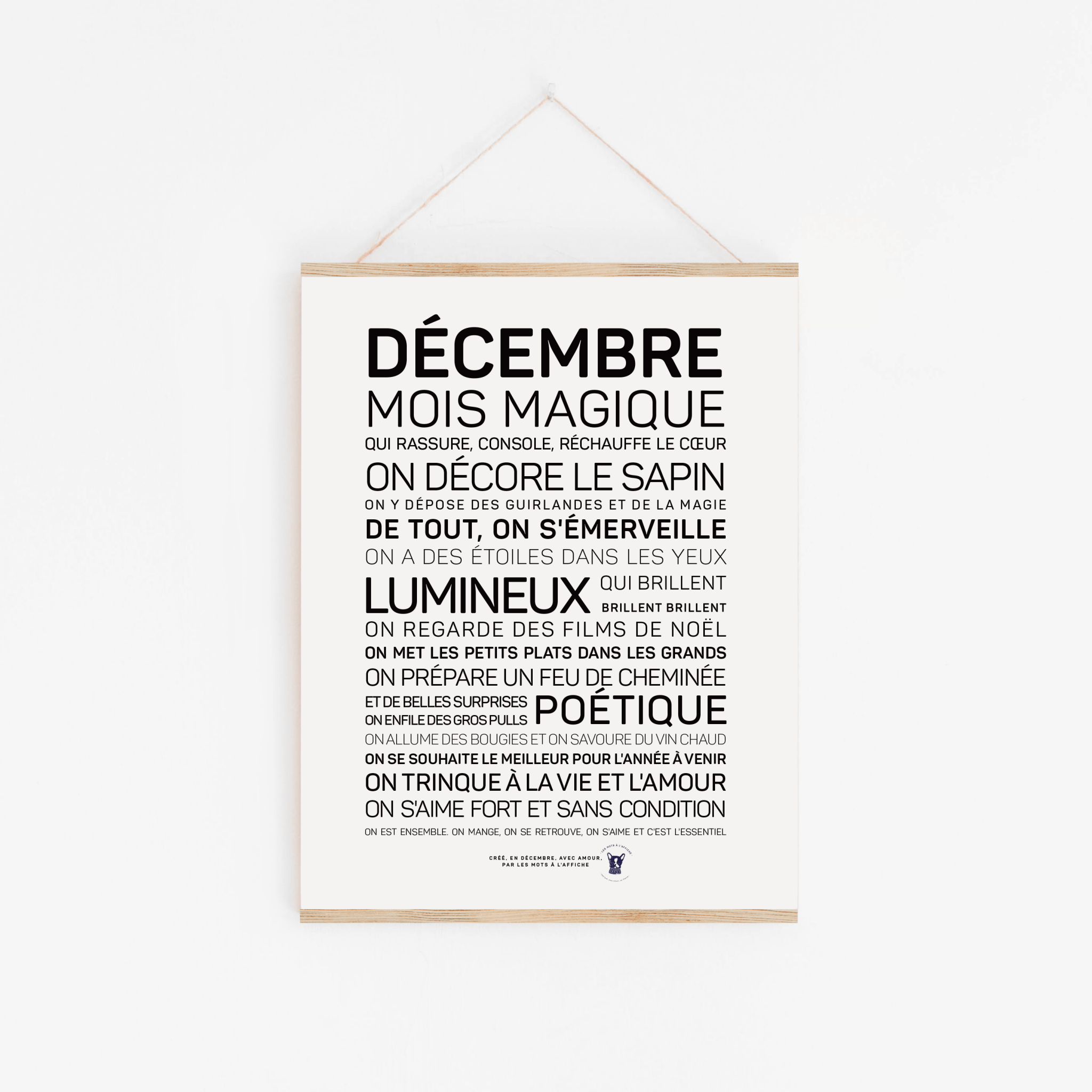 Affiche Décembre, mois magique - Les mots à l'affiche