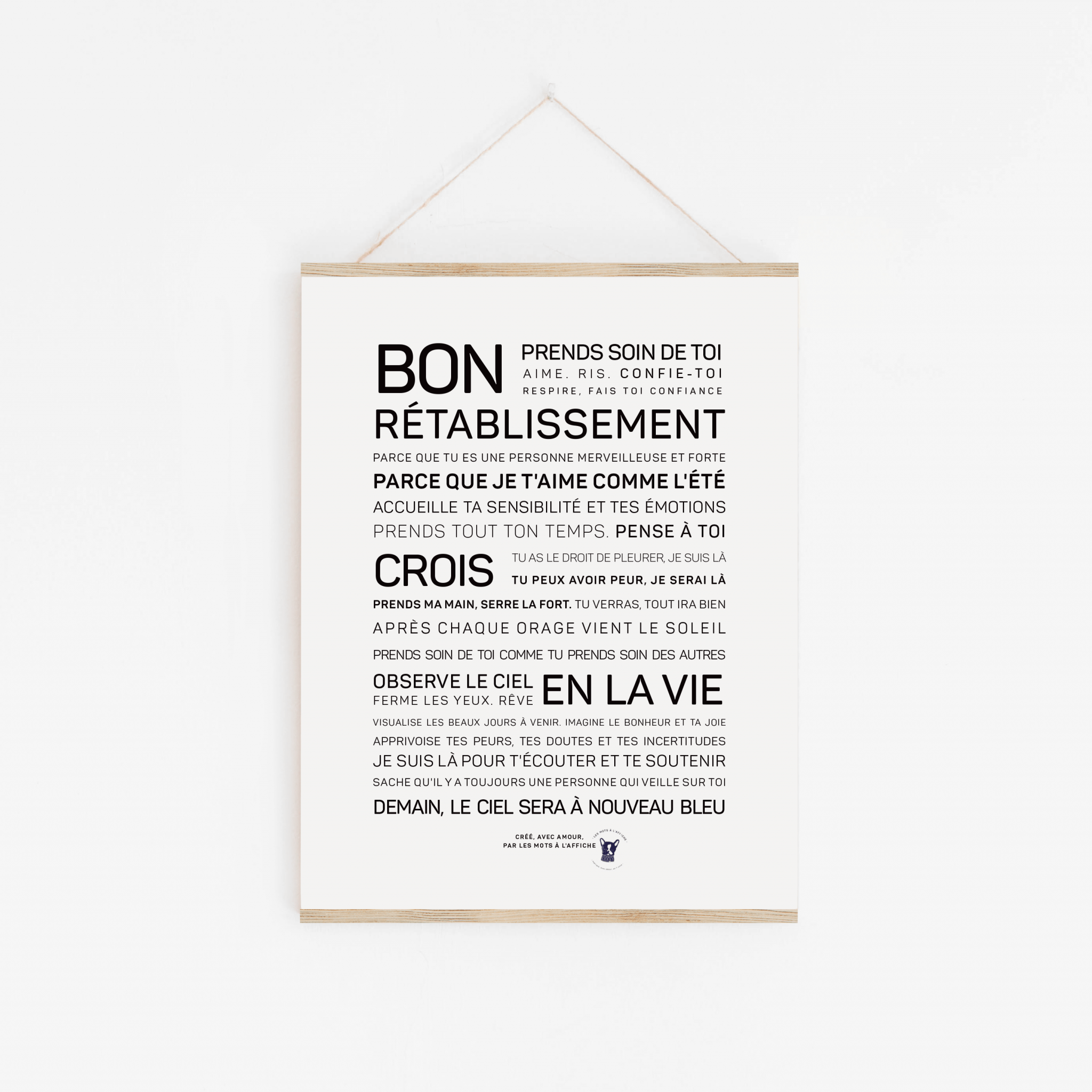 Affiche Prendre soin de soi - Les mots à l'affiche