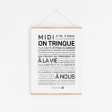 Affiche Midi, on trinque - Les mots à l'affiche