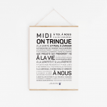 Affiche Midi, on trinque - Les mots à l'affiche