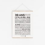 Affiche cadeau 39 ans, le plus bel âge - Les mots à l'affiche