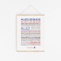Affiche "Allez les bleus" - Les mots à l'affiche