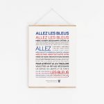 Affiche "Allez les bleus" - Les mots à l'affiche
