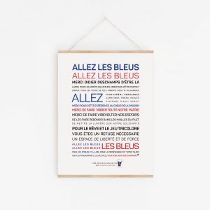 Affiche "Allez les bleus" - Les mots à l'affiche