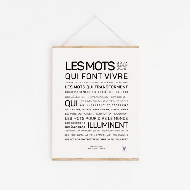 Affiche Les mots - Les mots à l'affiche
