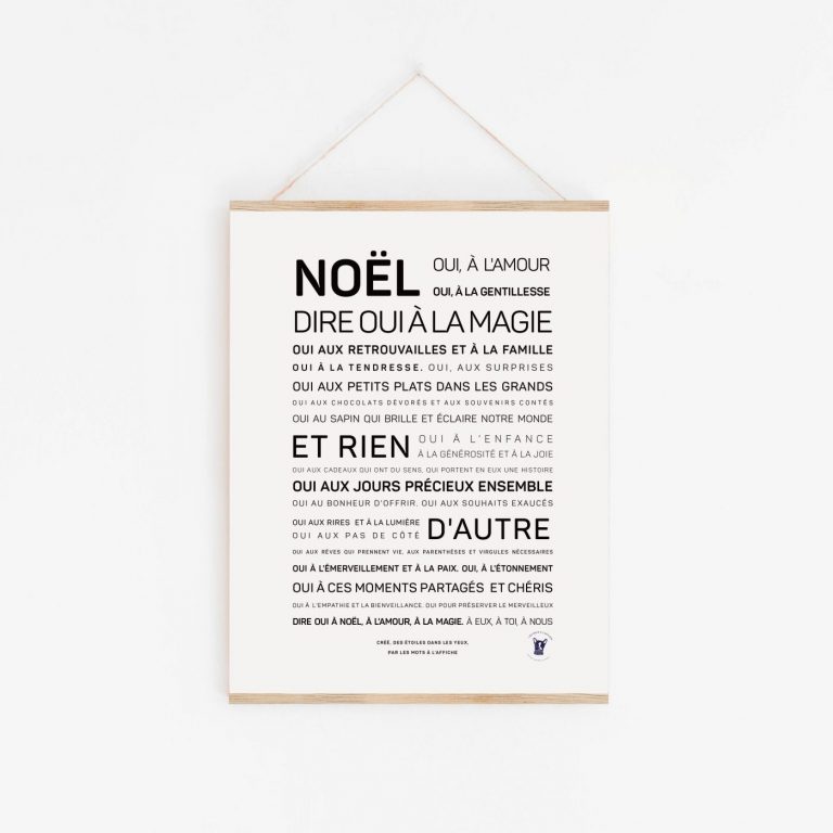 Affiche Noël, mot magique - Les mots à l'affiche