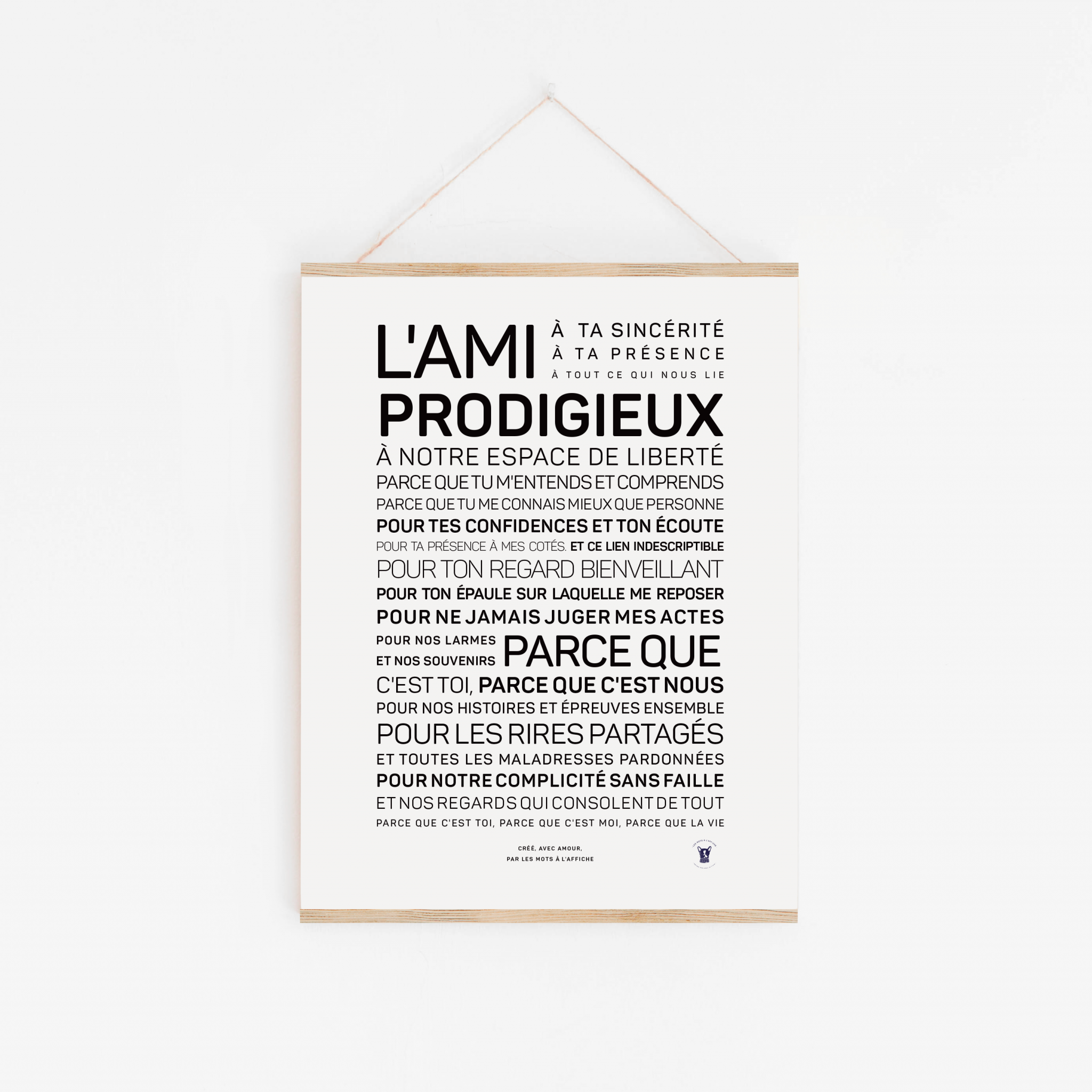 Affiche Amis, mot magique - Les mots à l'affiche