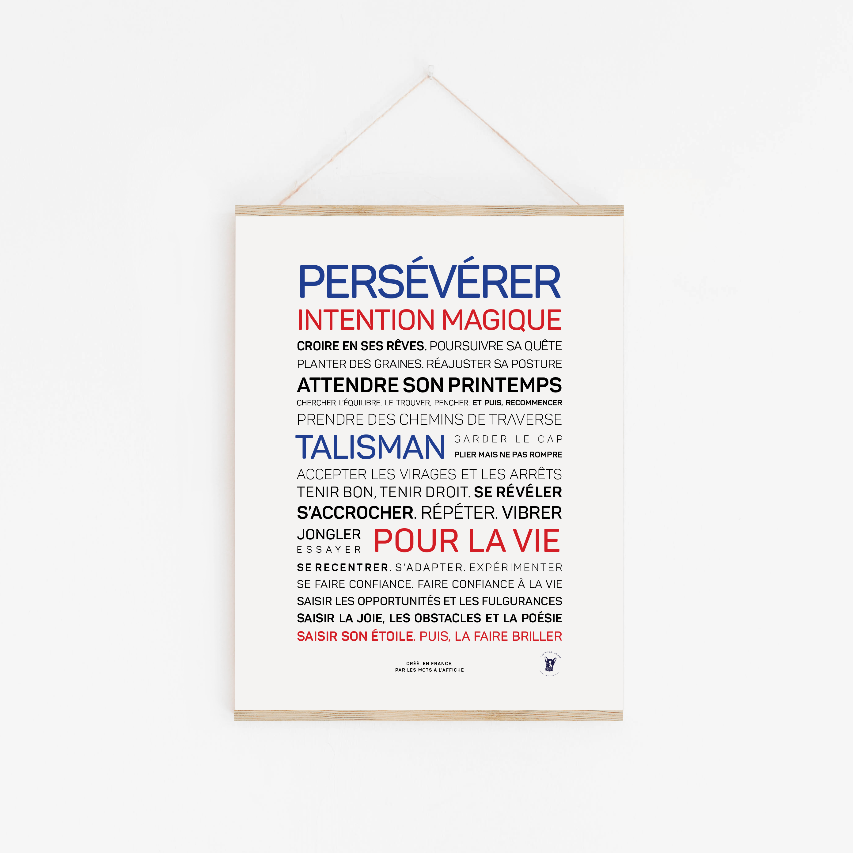 Affiche Persévérer (couleurs) - Les mots à l'affiche