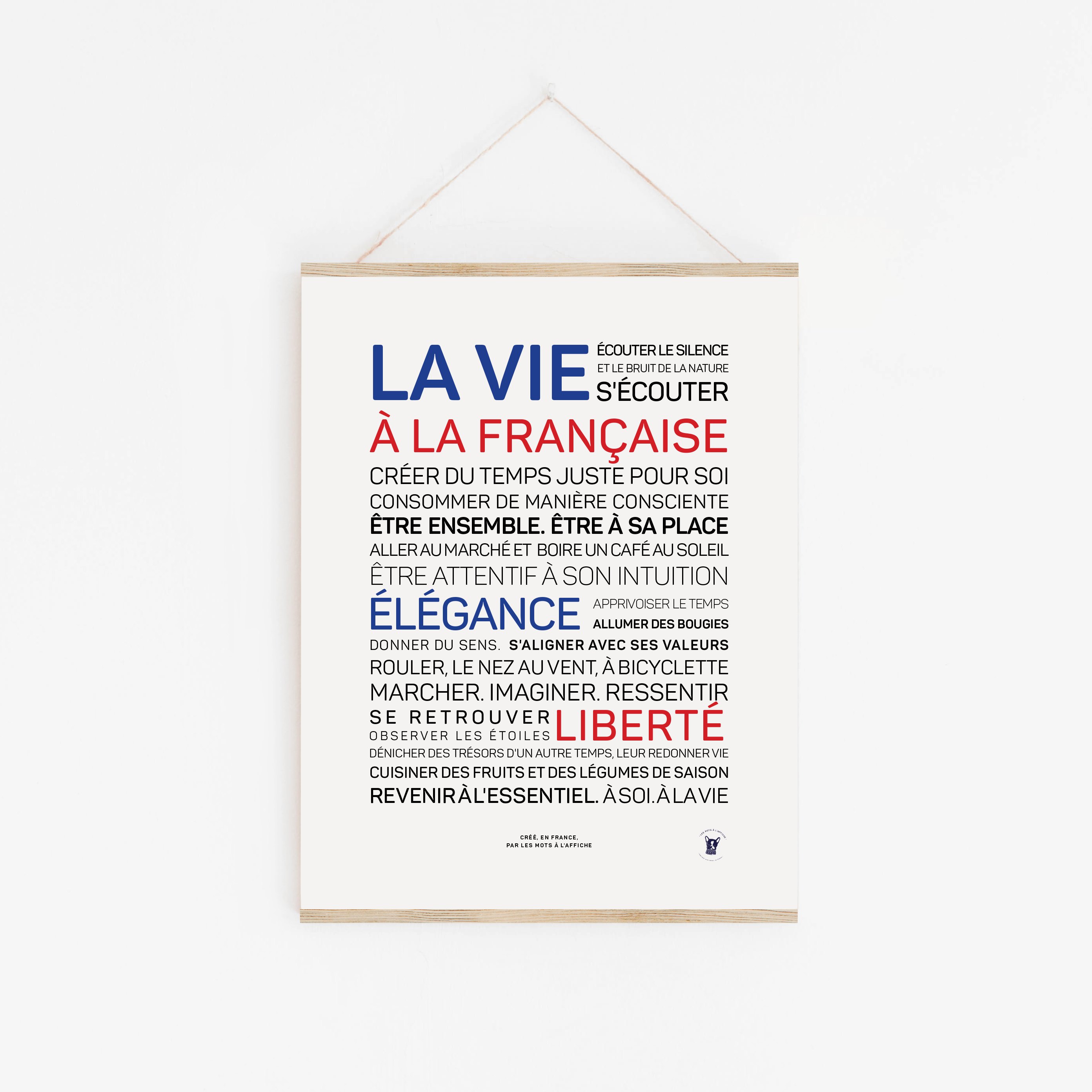 Affiche La vie à la française (couleurs) - Les mots à l'affiche