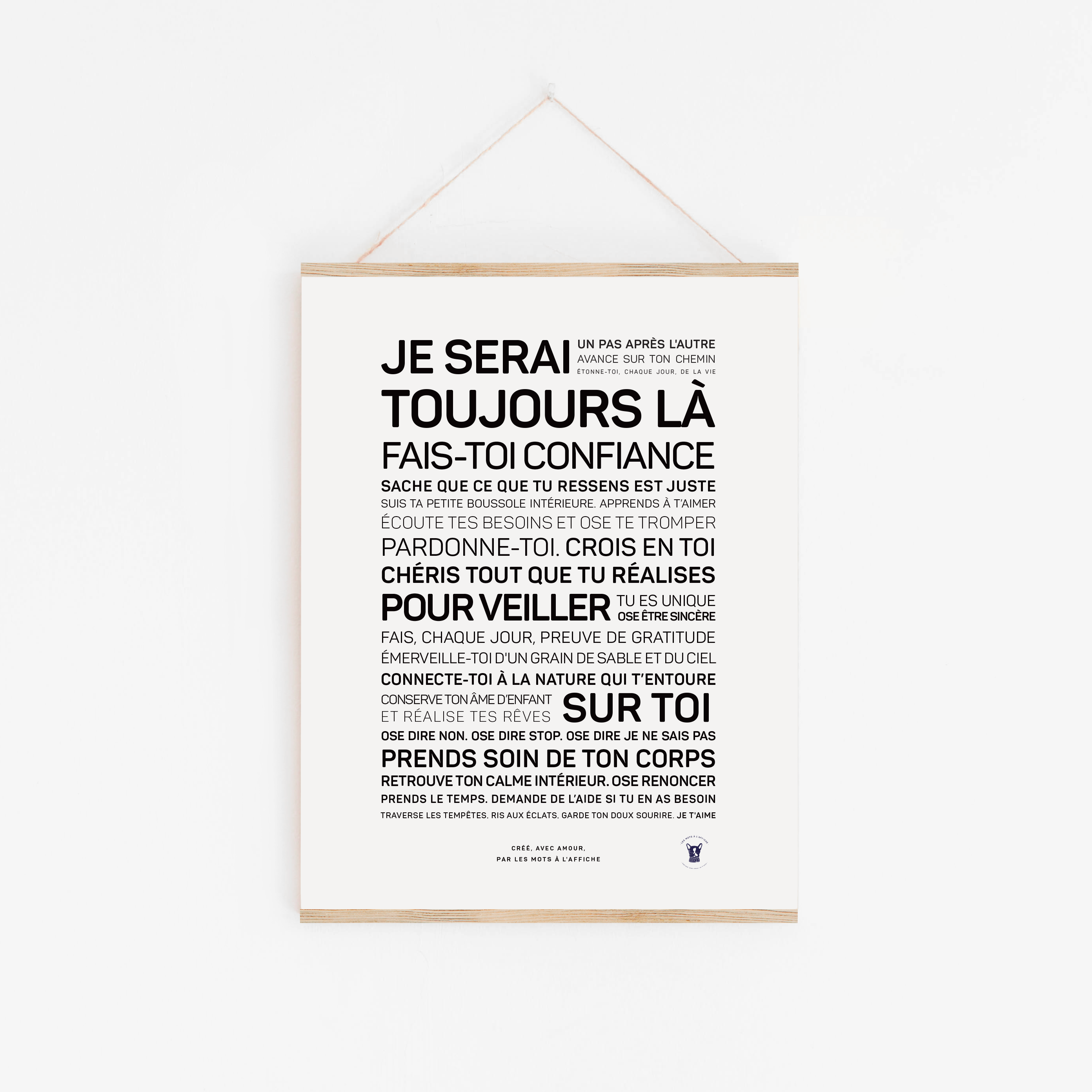 Affiche Je serai toujours là pour toi - Les mots à l'affiche