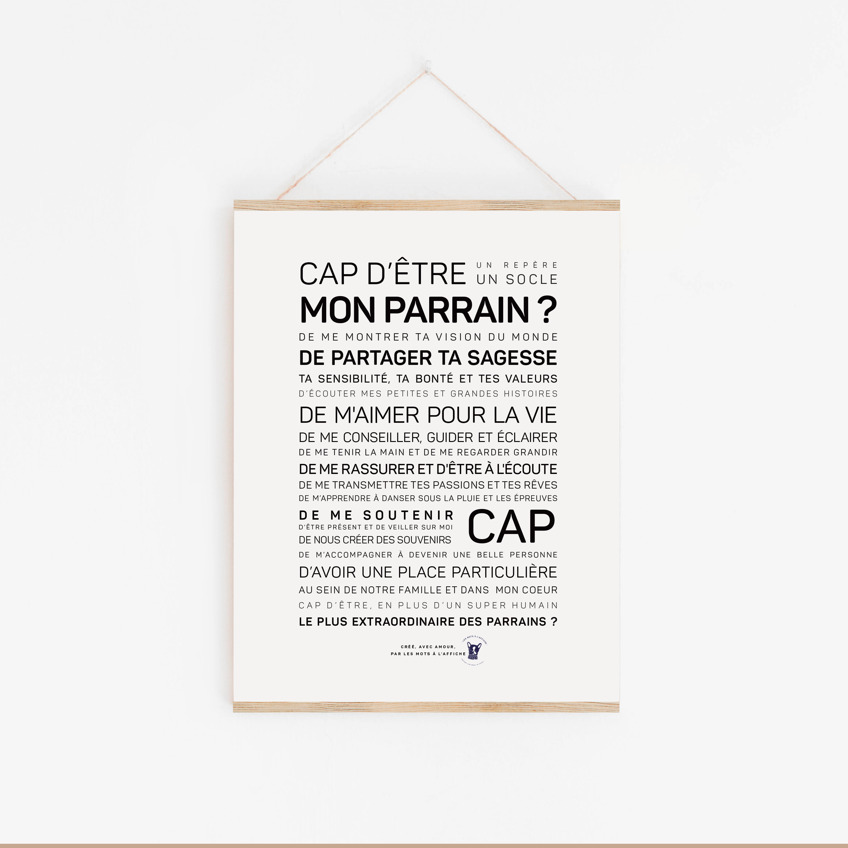 Affiche Cap d’être mon parrain ? - Les mots à l'affiche
