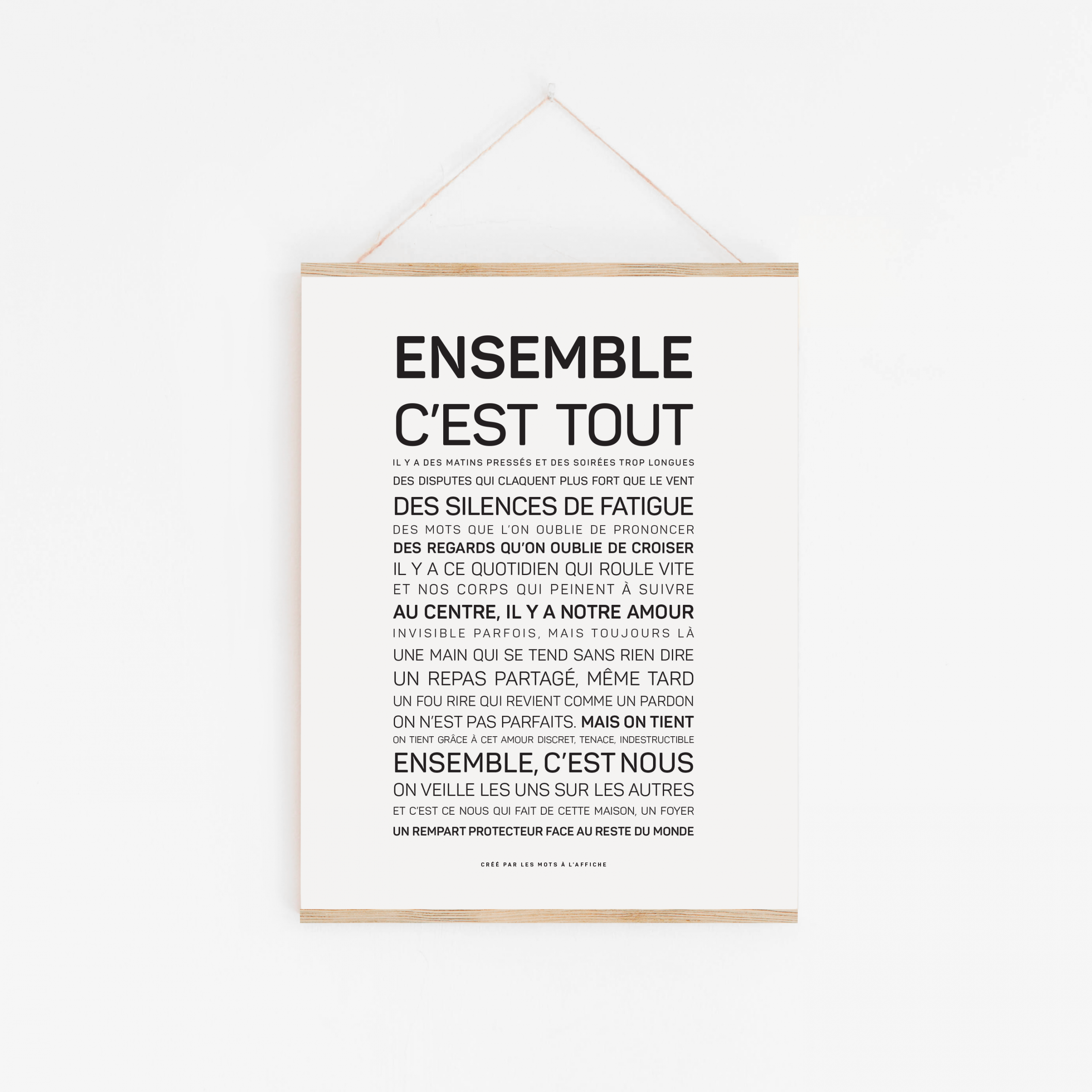 Ensemble, c’est tout - Les mots à l'affiche